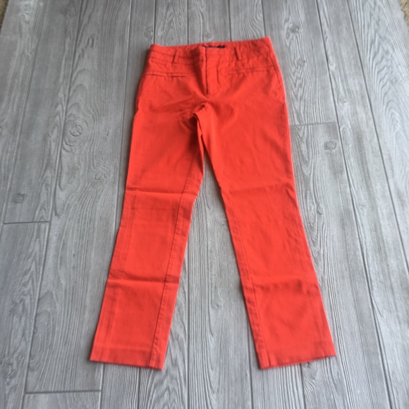 Zara | Pants & Jumpsuits | Zara Womens Rust Red Slim Fit Jeans Pant ...